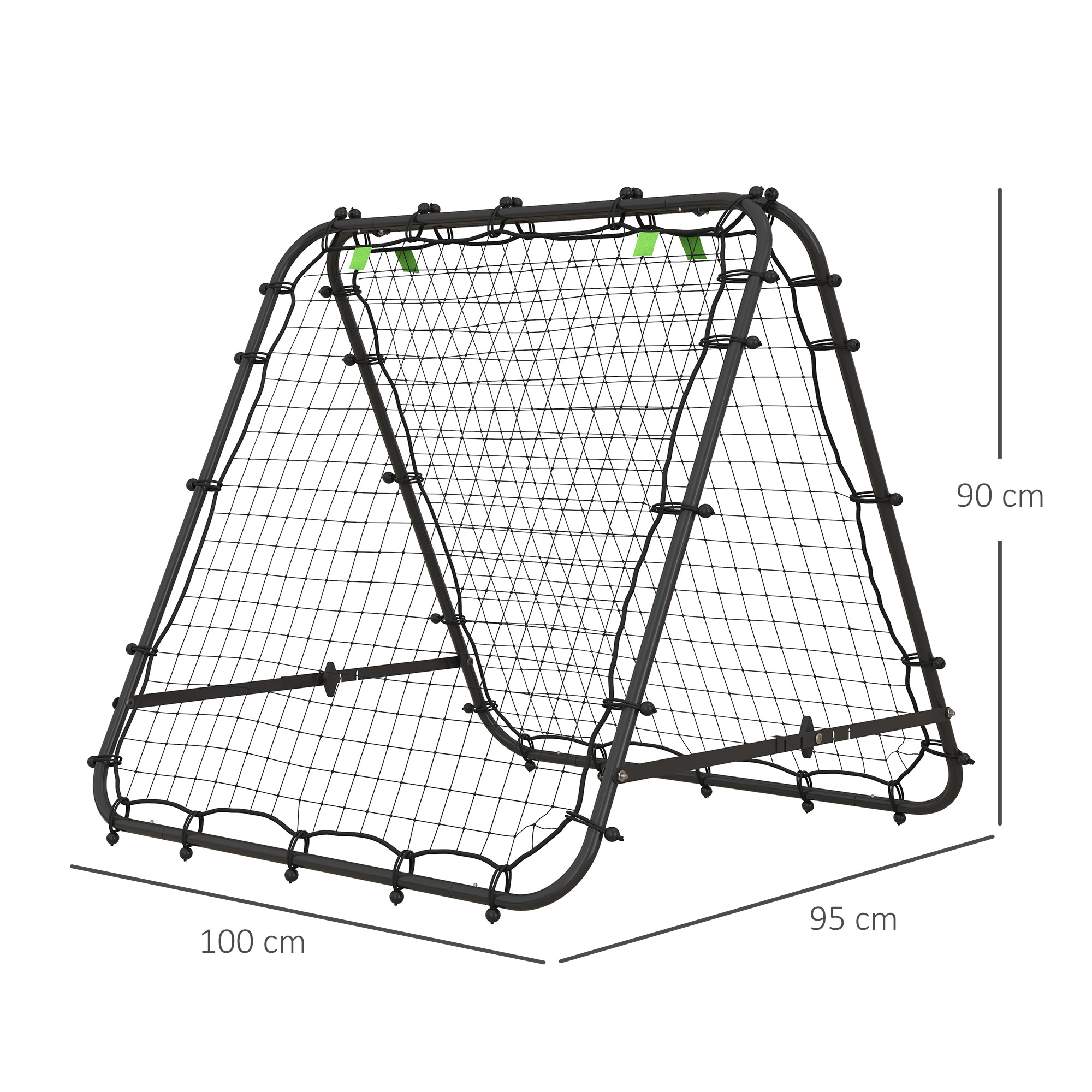 HOMCOM Double Sided Football Rebounder Net, Football Rebound Goal with ...